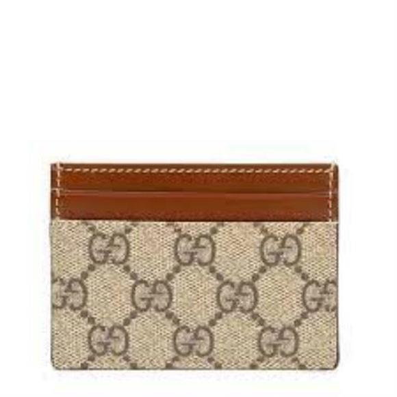 Gucci | Bags | Gucci Supreme Monogram Card Holder Credit Case Dark ...